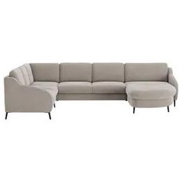 Sit & More Wohnlandschaft SIT & MORE "Soul U-Form" Sofas Gr. B/H/T: 372cm x 90cm x 227cm, Luxus-Microfaser ALTARA NUBUCK, langer Schenkel links, ohne Funktion, grau (anthrazit) wahlweise mit Bettfunktion und Schubkasten