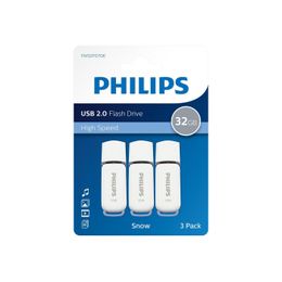 Philips Philips Snow Edition Grey 3-Pack 32GB USB-Stick