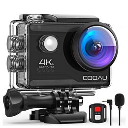 COOAU Action Cam HD 4K 20MP WiFi Unterwasserkamera 40M EIS Stabilisierung Action Cam (HD 4K