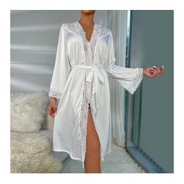 AFAZ New Trading UG Capri-Pyjama Spitzen-Langarm-Nachthemd