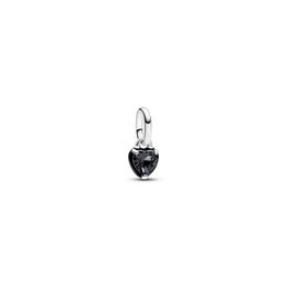 Pandora Kettenanhänger Pandora ME Mini Charm Black Heart 793042C01 Silber