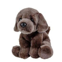 Teddys Rothenburg Kuscheltier Labrador Kuscheltier Hund schokobraun sitzend 30 cm (Stoffhund Plüschhund braun)