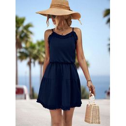 BlauWave Strandkleid Trägern zum-Rüschen-Kleid (1-tlg) Lässig und bequem