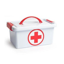 Sanixa Aufbewahrungsbox Medizinbox Weiß 4 Liter Kunststoff Klickverschluss Erste Hilfe Box (Aufbewahrungsbox Hausapotheke)
