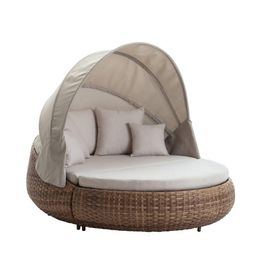 Dehner Gartenlounge-Set Sunlounger Daybed Tulum mit Sonnendach