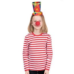 Metamorph Kostüm Clownskostüm für Kinder mit rotem Ringelshirt