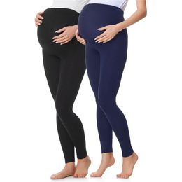 Be Mammy Umstandsleggings Lang Damen Umstandshose bequem BE20-230 (2-tlg) aus Baumwolle