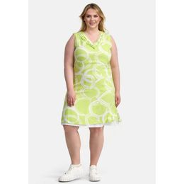kekoo A-Linien-Kleid Knielanges Kleid mit Unterstoff aus Baumwollviskose 'Verano'