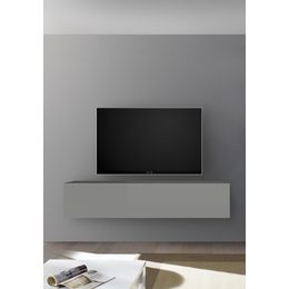 TV-Schrank Inosign Schränke Gr. B/H/T: 138 cm x 29 cm x 30 cm, Komplettausführung, grau (steingrau ardesia) Hängeschrank TV-Sideboard TV-Sideboards