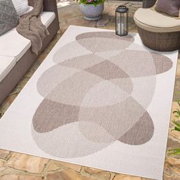 Outdoorteppich Carpet City "DUO RUG 5835" Teppiche Gr. B/L: 200 cm x 290 cm, 5 mm, 1 St., beige (creme) Moderne Teppiche