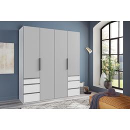 Kleiderschrank wimex "Level by fresh to go" Schränke Gr. B/H/T: 200 cm x 216 cm x 58 cm, 4 St., weiß (weiß, light grey) Kleiderschränke