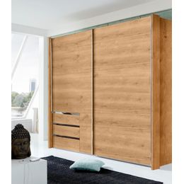 Schwebetürenschrank wimex "Level by fresh to go" Schränke Gr. B/H/T: 200 cm x 216 cm x 65 cm, 2 St., braun (plankeneichefarben) Schranksysteme und Schrankserien