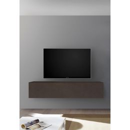 TV-Schrank Inosign Schränke Gr. B/H/T: 138 cm x 29 cm x 30 cm, Komplettausführung, grau (lava) Hängeschrank TV-Sideboard TV-Sideboards
