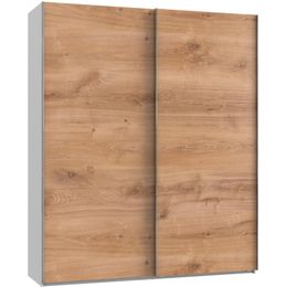 Schwebetürenschrank wimex "Level by fresh to go" Schränke Gr. B/H/T: 200 cm x 236 cm x 65 cm, 2 St., weiß (weiß, plankeneichefarben) Schranksysteme und Schrankserien