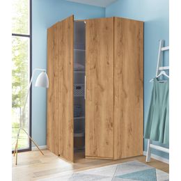 Eckkleiderschrank wimex "Level by fresh to go" Schränke Gr. H: 236 cm, braun (plankeneichefarben) Eckschränke