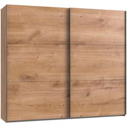 Schwebetürenschrank wimex "Level by fresh to go" Schränke Gr. B/H/T: 250 cm x 216 cm x 65 cm, 2 St., braun (plankeneichefarben) Schranksysteme und Schrankserien