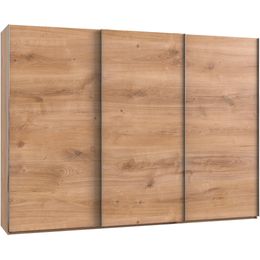 Schwebetürenschrank wimex "Level by fresh to go" Schränke Gr. B/H/T: 300 cm x 216 cm x 65 cm, 3 St., braun (plankeneichefarben) Schranksysteme und Schrankserien