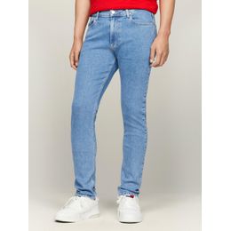 Skinny-fit-Jeans Tommy Jeans "SIMON SKNY" Gr. 32, Länge 32, blau (mid blue) Herren Jeans Skinny-Jeans