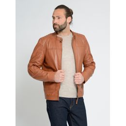 Lederjacke Maze "71Jack", Herren, Gr. L, braun (brandy), Obermaterial: 100% Lammleder; Futter: 100% Baumwolle; &Auml;rmelfutter: 100% Polyester, ohne B&uuml;ndchen, Jacken