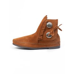 Minnetonka Ankle Boots 'Two Button' Damen Gr&ouml;&szlig;e 42 cognac Winterschuhe