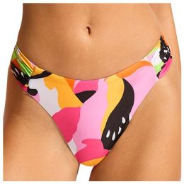 Seafolly - Women's Rio High Leg Ruched Side Pant - Bikini-Bottom Gr 34 orange
