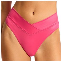 Seafolly - Women's Soleil V Front High Cut Pant - Bikini-Bottom Gr 38 bunt