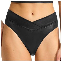 Seafolly - Women's Soleil V Front High Cut Pant - Bikini-Bottom Gr 34 schwarz