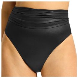 Seafolly - Women's Soleil Roll Top High Rise Pant - Bikini-Bottom Gr 34 schwarz