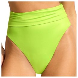 Seafolly - Women's Soleil Roll Top High Rise Pant - Bikini-Bottom Gr 34 grün