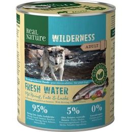 REAL NATURE WILDERNESS Adult Fresh Water Hering, Lachs & Ente 24x800 g