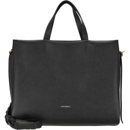 Coccinelle Shopper, Leder, Reißverschluss, für Damen, schwarz