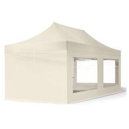 TOOLPORT 3x6m Stahl Faltpavillon, inkl. 4 Seitenteile, creme - (59050)