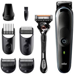 Braun MGK 5345 Bartschneider, Haarschneider, Präzisions Trimmer abwaschbar Schwarz/Blau