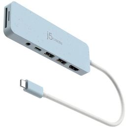 j5create USB-C® Dockingstation JCD373EC-N USB-C® Power Delivery, integrierter Kartenleser
