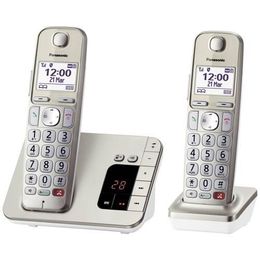 Panasonic KX-TGE262GN DECT/GAP Schnurgebundenes Telefon, analog Anrufbeantworter, Freisprechen, für Hörgeräte kompatibel, Babyphone, inkl. Mobilteil, mit Basis