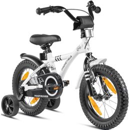Kinderfahrrad PROMETHEUS BICYCLES "Hawk" Fahrräder Gr. 22 cm, 14 Zoll (35,56 cm), weiß Kinder Kinderfahrräder