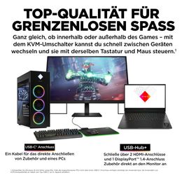 F (A bis G) HP Gaming-Monitor "OMEN 27k (HSD-0162-A)" Monitore schwarz Monitore