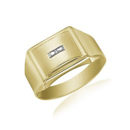 Firetti Siegelring Schmuck Geschenk Gold 333 Herrenring Goldring, mit Diamant, gelb|goldfarben|weiß