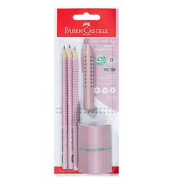 Faber-Castell GRIP 2001 Bleistift-Set B rose shadow, 1 Set