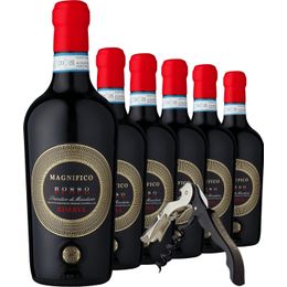 Botter 2018 Magnifico Fuoco Primitivo di Manduria Riserva im 6er-Vorratspaket + Kellnermesser GRATIS