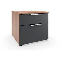 Nachtkommode wimex "Level by fresh to go" Sideboards Gr. B/H/T: 41cm x 39cm x 41cm, 2 St., schwarz (front graphit/ korpus plankeneiche nachbildung) 2 Schubladen mit soft-close Funktion, 41cm breit, 39cm hoch