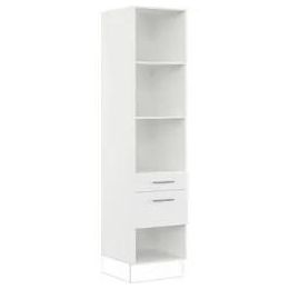 Seitenschrank IMPULS KÜCHEN ""Valencia", Breite/Höhe: 50/205,1 cm, mit Soft-Close" Schränke Gr. B/H/T: 50cm x 205,1cm x 57,6cm, weiß vormontiert, mit Schubkasten, Auszug, verstellbaren Fachböden