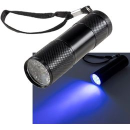 Chilitec LED Taschenlampe UV LED Taschenlampe mit 9 Schwarzlicht LEDs 25x88mm