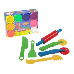 Knete 8er Pack Regenbogen Farben Knete mit 6 teiligem Knetwerkzeug im Set