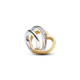 Pandora Charm-Einhänger 763244C00 Charm Stiefmutter Verschlungene Herzen Silber Gold