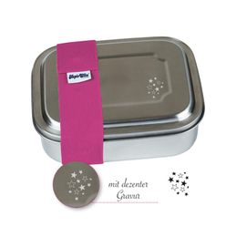 Lutz Mauder Verlag Edelstahl-Brotdose TAPIRELLA – STERNCHEN 4-teilig in silber/pink