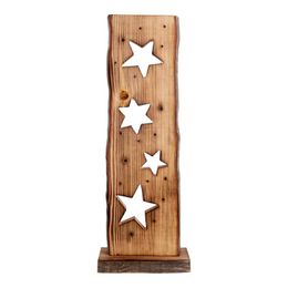 Näve Leuchten LED-Holz-Weihnachtsleuchte "STERNE" H: 60 cm (Farbe: natur)