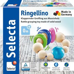 Schmidt Spiele Selecta Ringellino, klappernder Greifling, 8,5 cm
