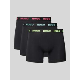 Hugo Boxershorts mit elastischem Logo-Bund im 3er-Pack