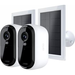 ARLO 2 2K Outdoor Camera 2pack W/2 Solar Panel Smart Home Kamera (Außenbereich), weiß